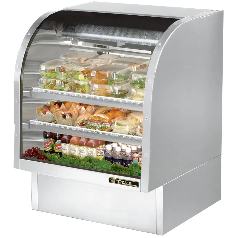 True TCGG-36-S-HC-LD 36" Curved Glass Refrigerated Deli Case