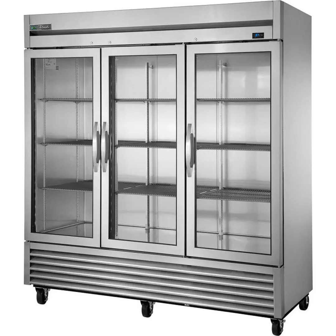 True T-72G-HC~FGD01 78" 3-Glass Door Reach-In Refrigerator
