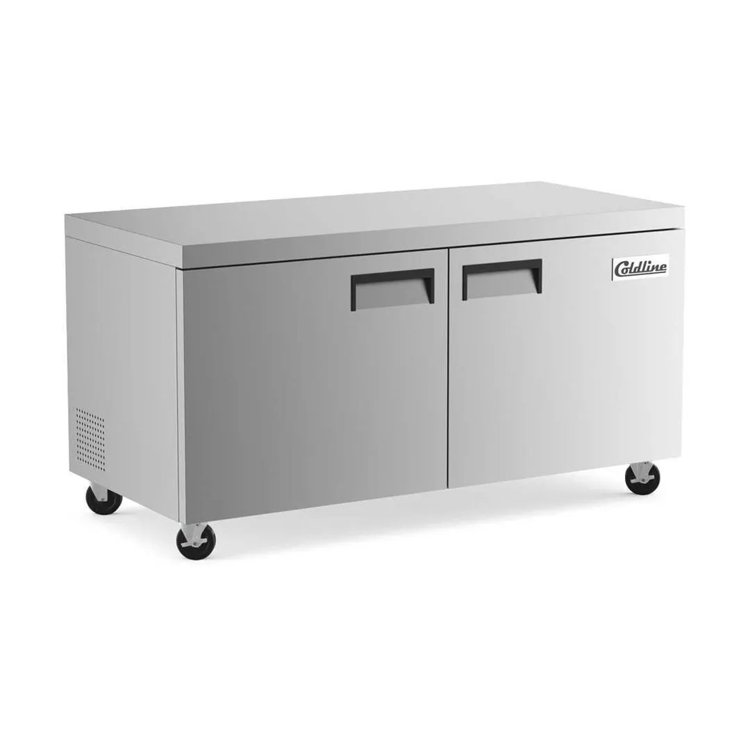 Coldline UC-60R 60" Two Door Undercounter Refrigerator