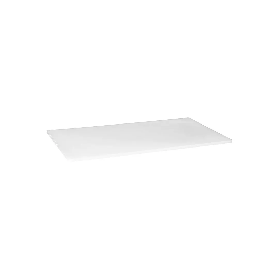 Winco CBWT-1830 NSF White Plastic Rectangular Cutting Board