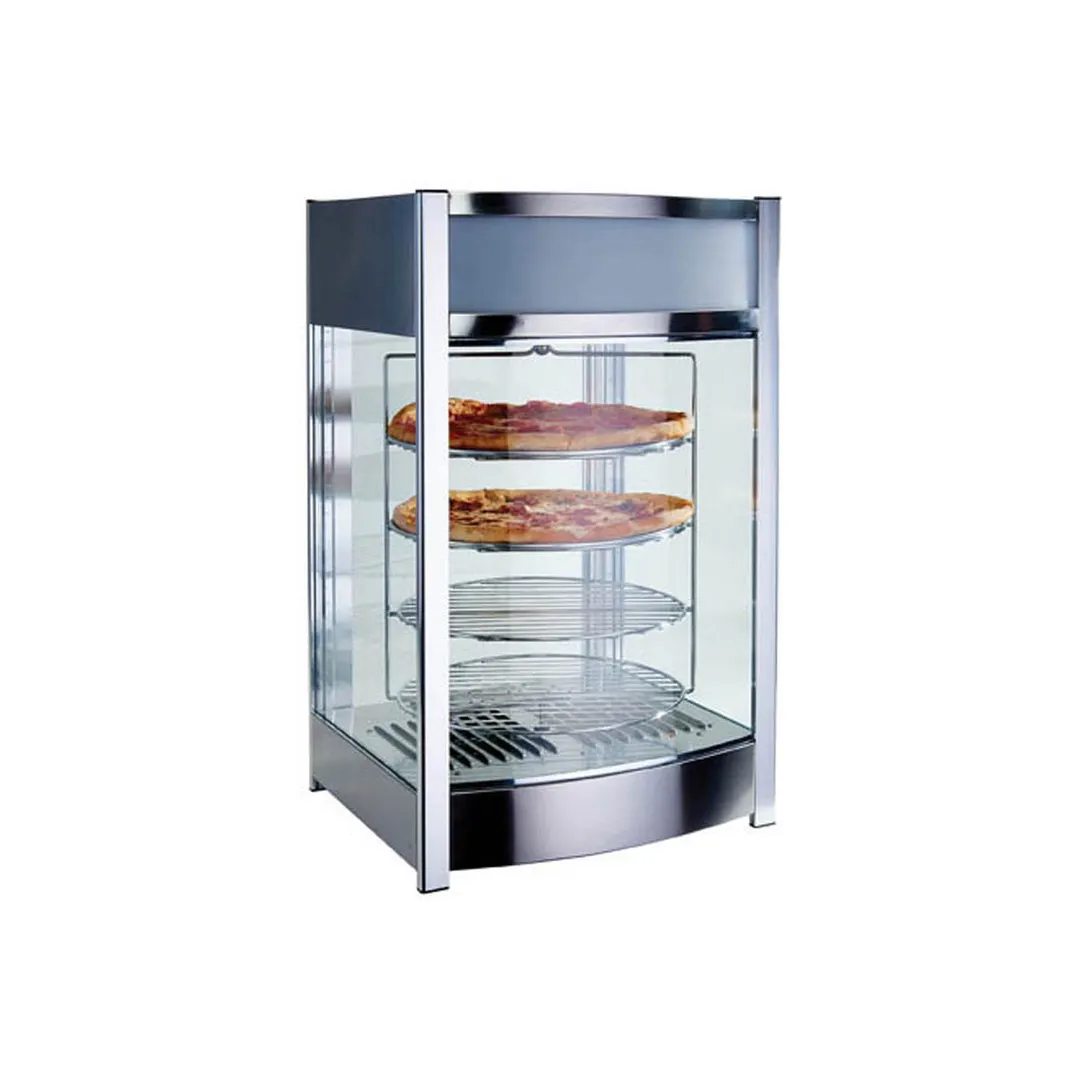 Winco EDM-2 Hot Food Display, 4-Shelf Rotating Rack, 120V
