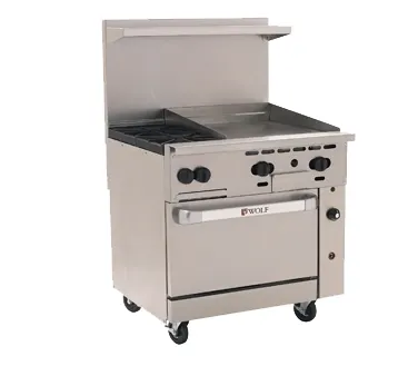 Wolf C36S-2B24G 36" Commercial Gas Range